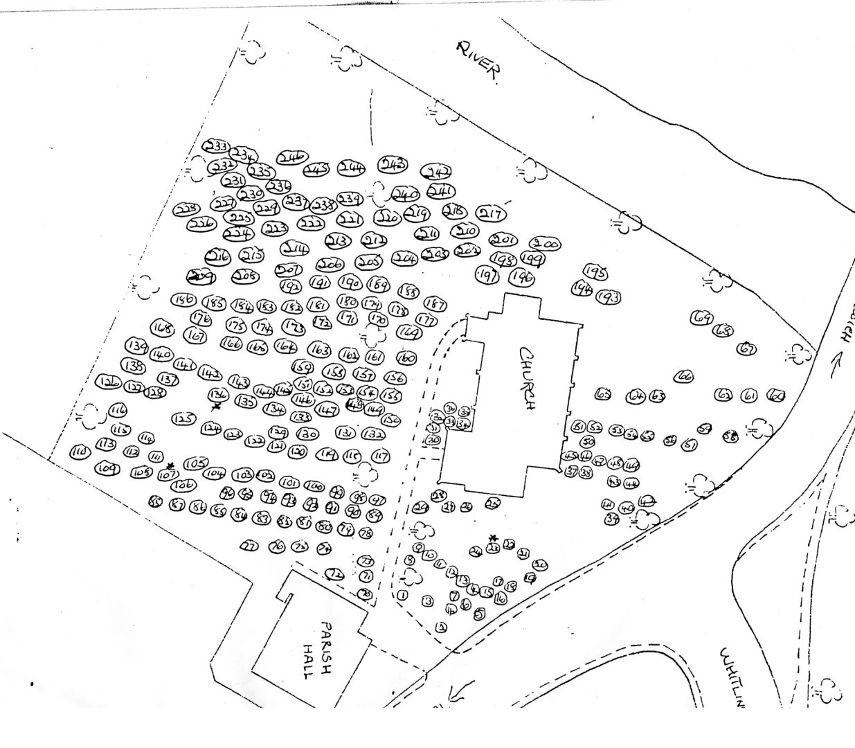 Church Graveyard Map - Trowse History